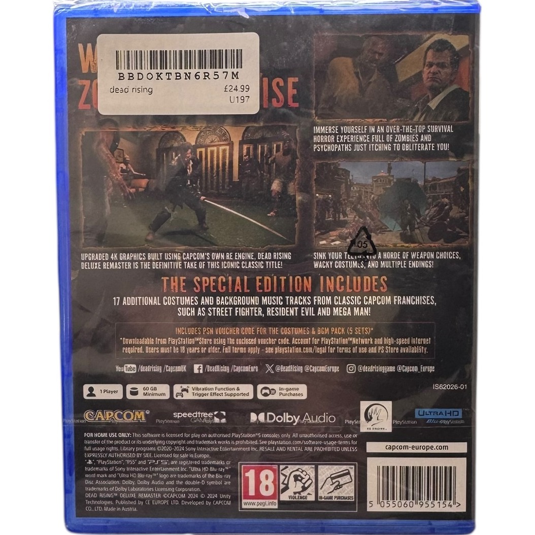 New New: Dead Rising Deluxe Remaster - PlayStation 5 (PEGI 18, Capcom ...